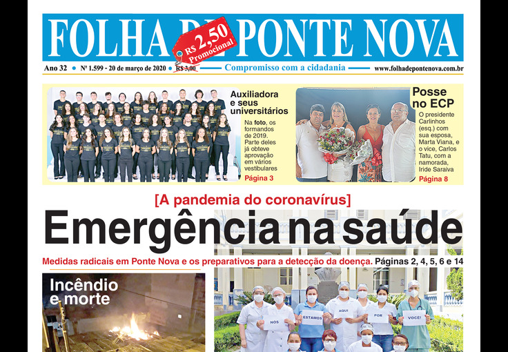 Nº 1599 – 20 de Março de 2020 - Folha de Ponte Nova