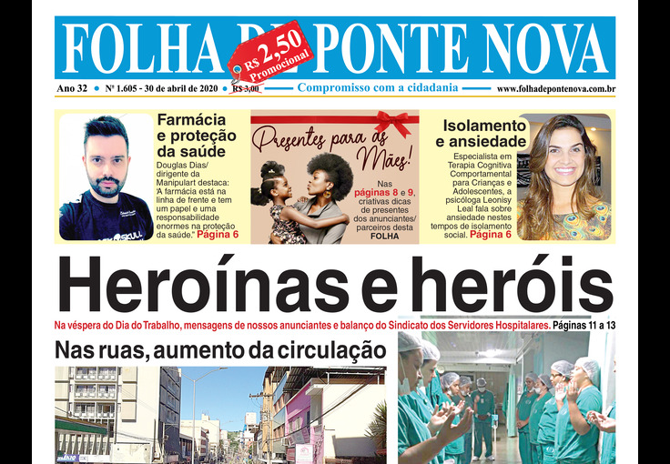 Nº 1605 – 1 de Maio de 2020 - Folha de Ponte Nova