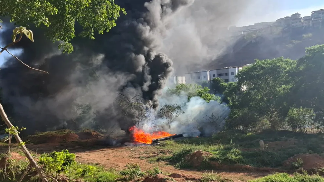 Incêndio em tubulação do Dmaes e no Passa-Cinco